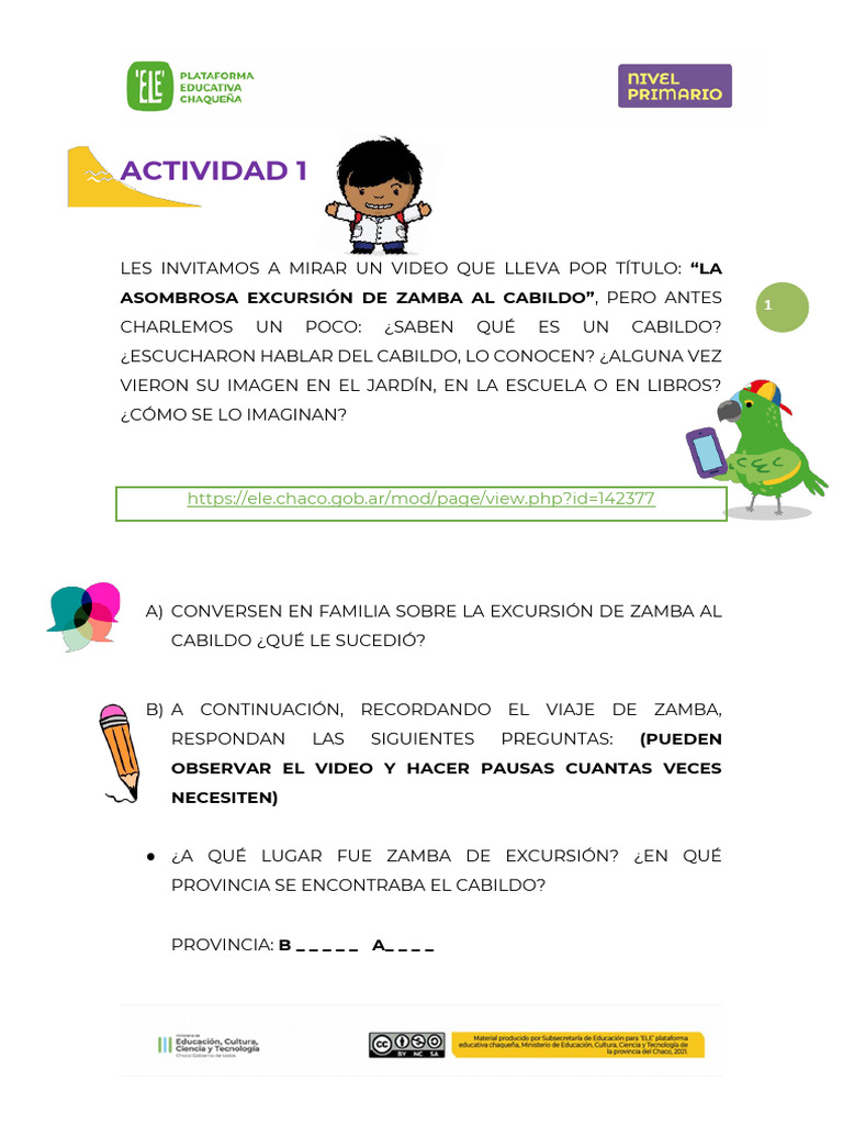 Zamba y su Excursión al Cabildo | PDF