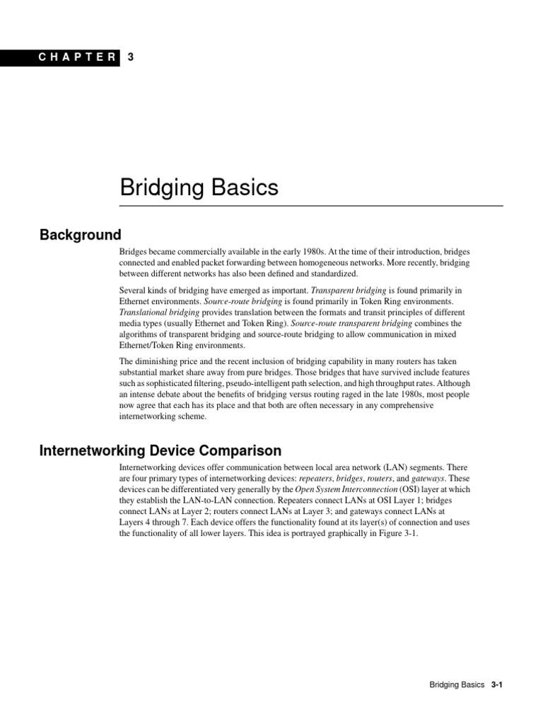 03 Bridiging Basics | PDF | Computer Network | Computer Science