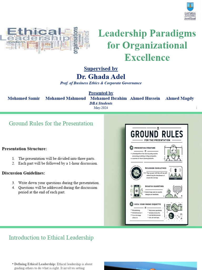 Leadership Paradigms For Organizational Excellence (M.samir - M.mahmoud ... Leadership Paradigms For Organizational Excellence (M.samir - M.mahmoud ...