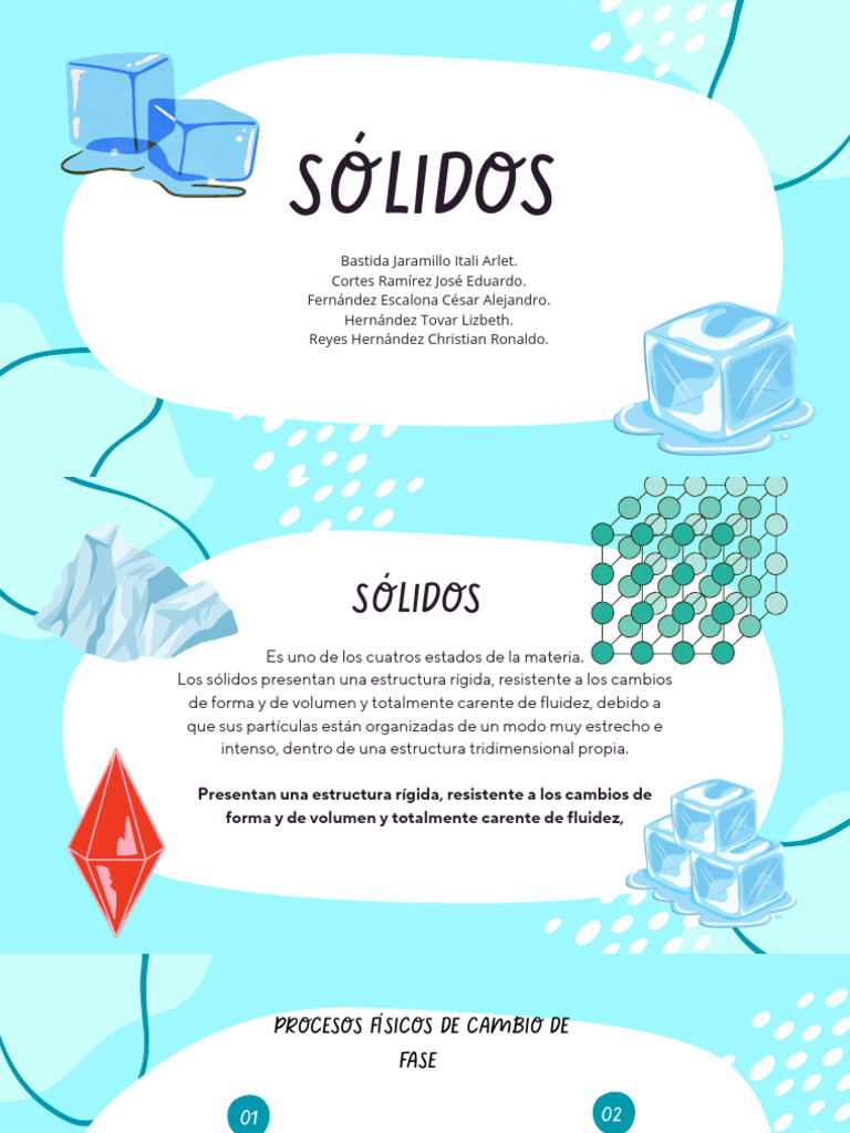 Características y Estructura de Sólidos | PDF | Líquidos | Sólido
