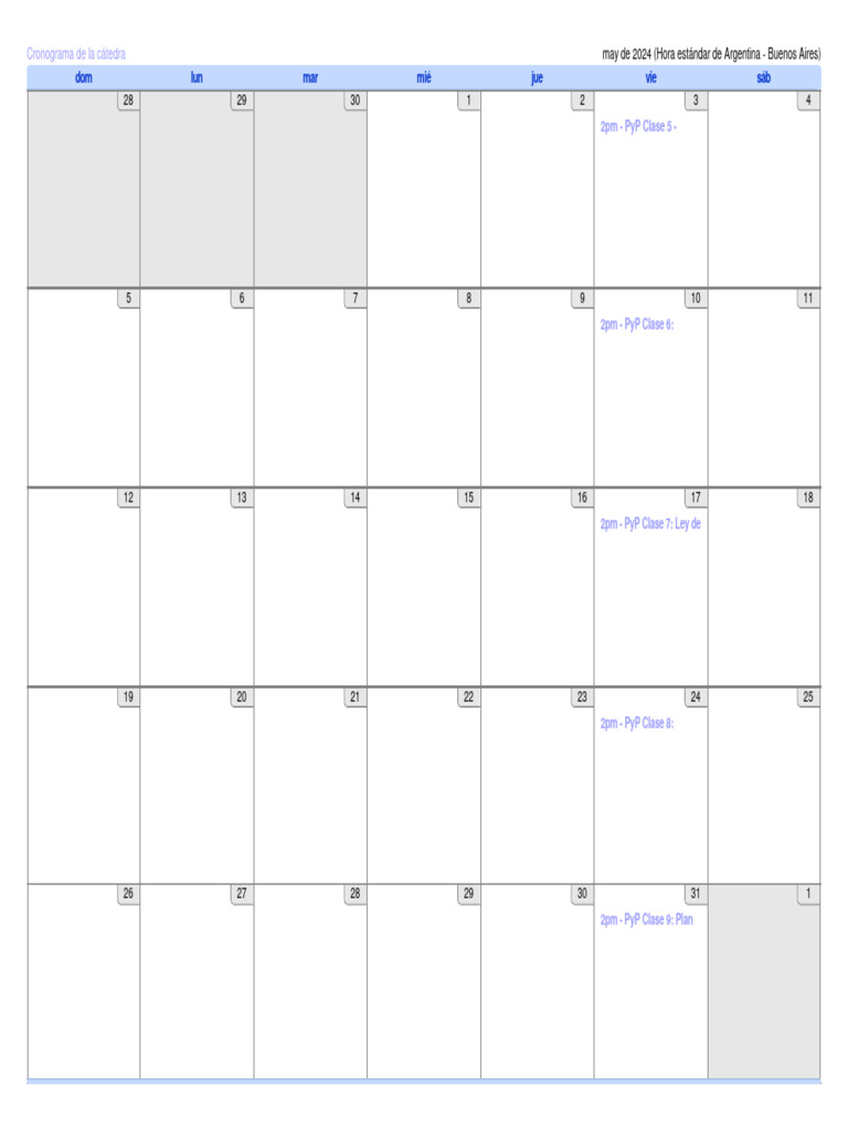 Calendar - 2024 05 01 - 2024 11 01 | PDF