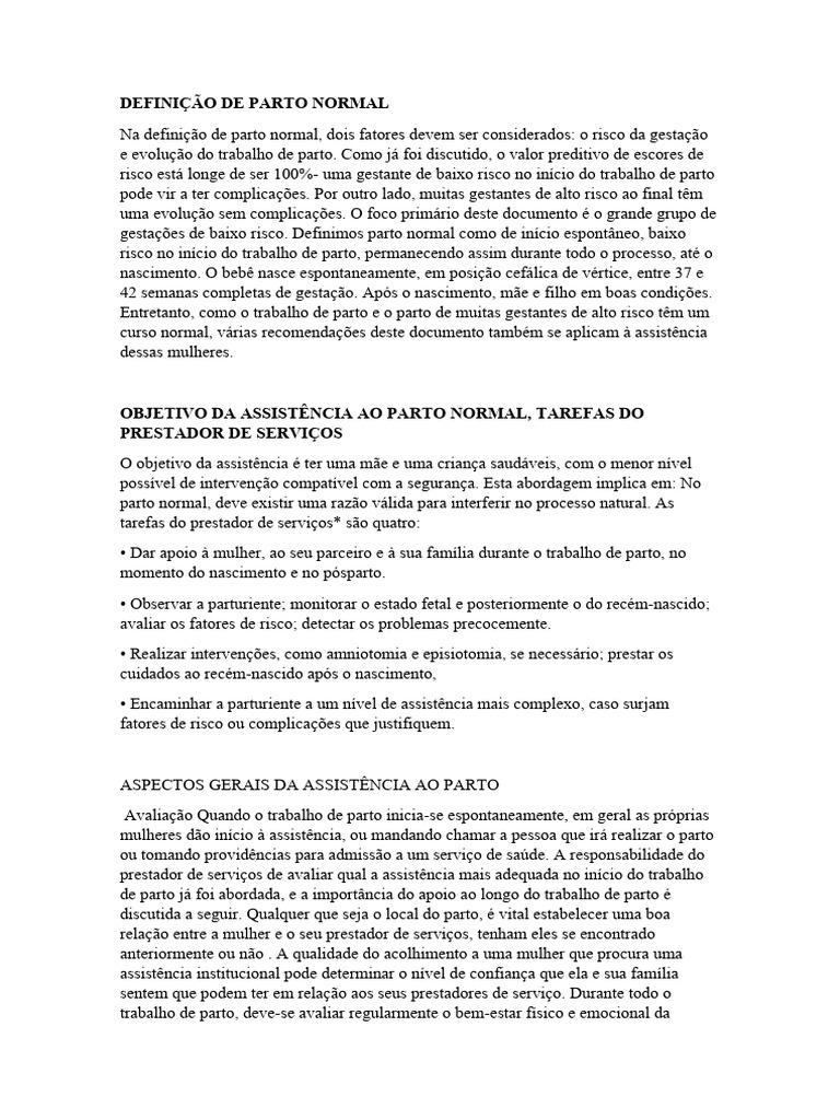Guia Completo sobre Parto Normal | PDF | Parto | Gravidez