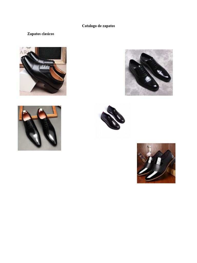 Catalogo de Zapatos Zapatos Clasicos | PDF