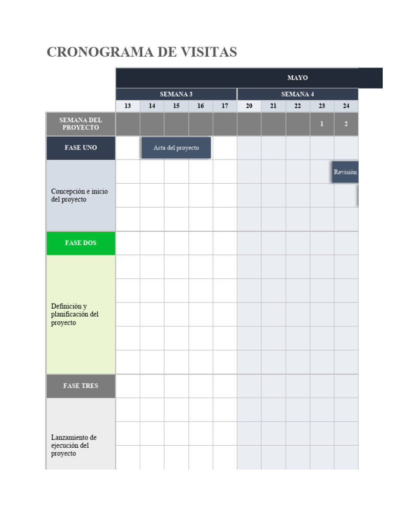 IC Monthly Project Timeline Template For Excel 11412 - ES | PDF