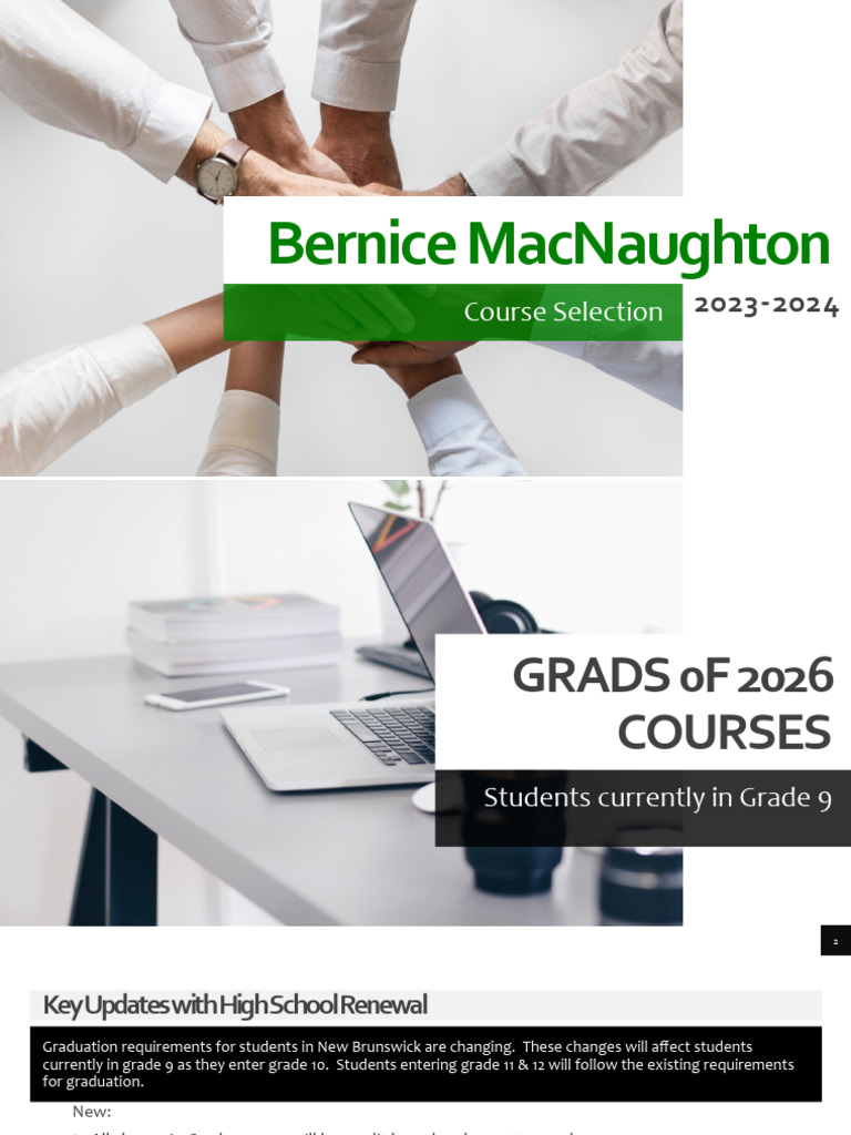 Grade 9 BMHS Course Selection PPT 2023-24 | PDF | Mathematics | Science