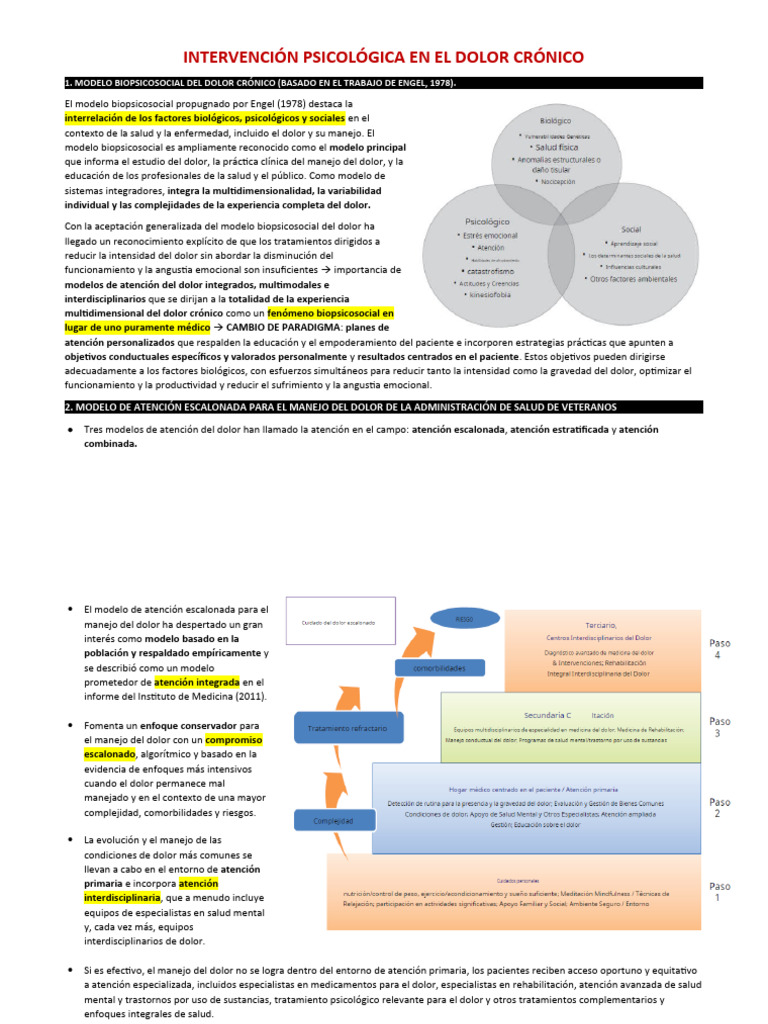 Tema Dolor Cronico | PDF | Dolor | Fibromialgia