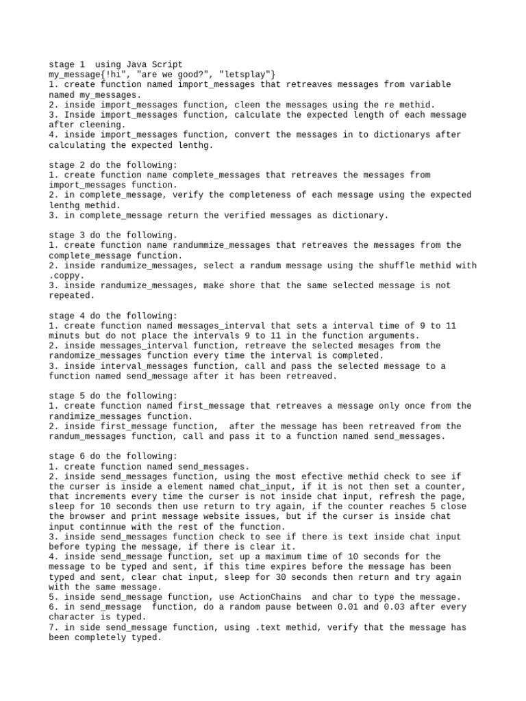 Chat Instruction | PDF | Function (Mathematics) | Computer Programming