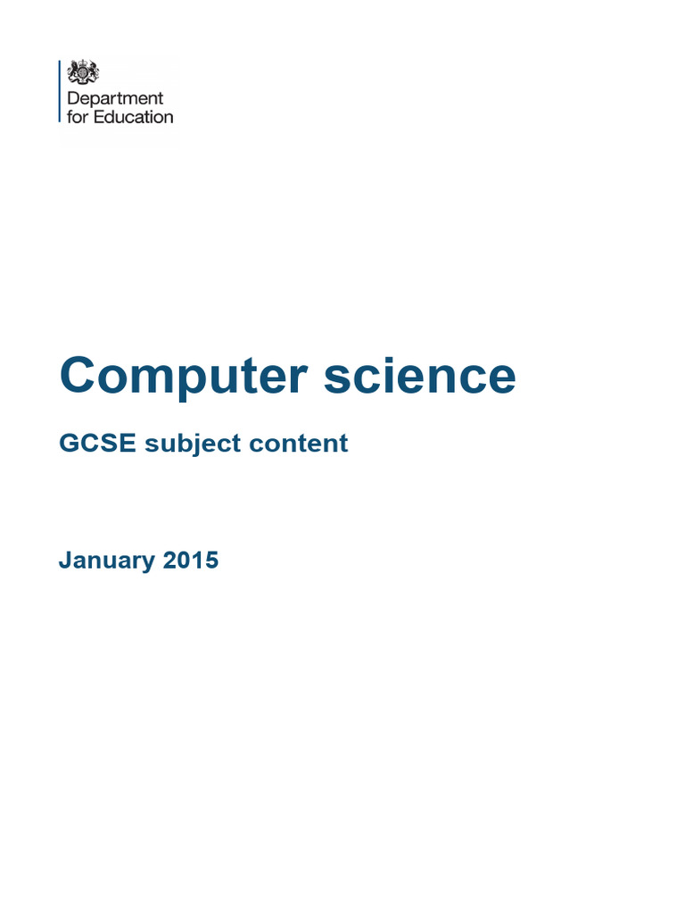 Doe Gcse Curriculum Comp Science | PDF | Computer Science | Computer Network