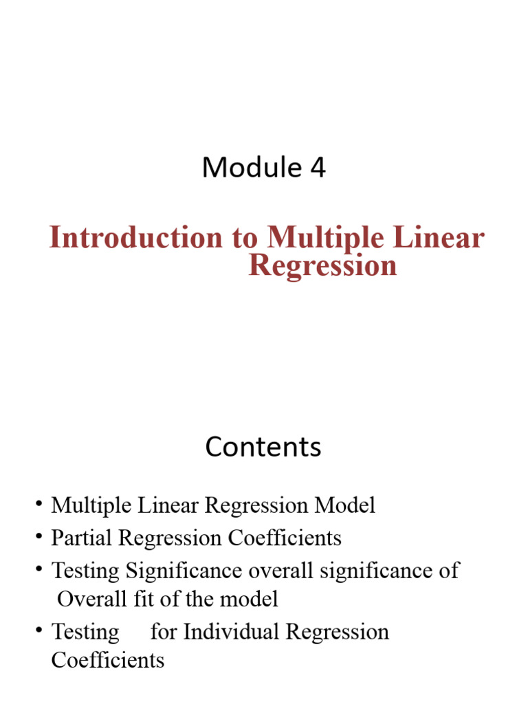 UNIT 4 Updated | PDF | Regression Analysis | Linear Regression