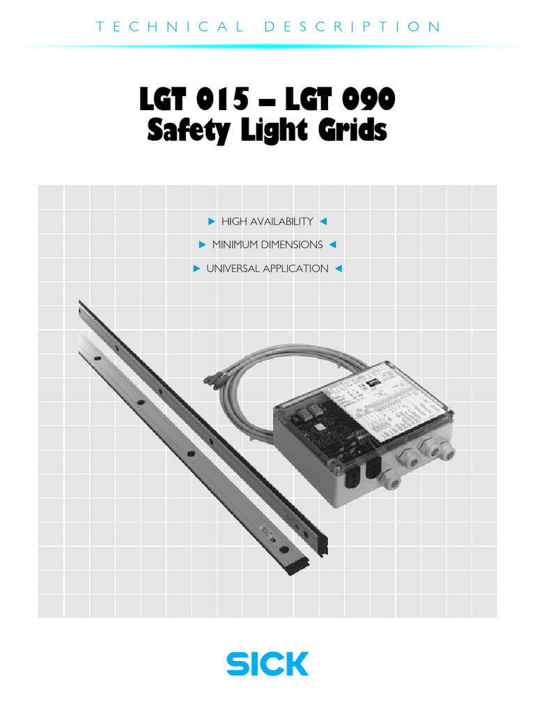 LGT 015 - LGT 090 Safety Light Grids: Technical Description | PDF | Relay | Switch