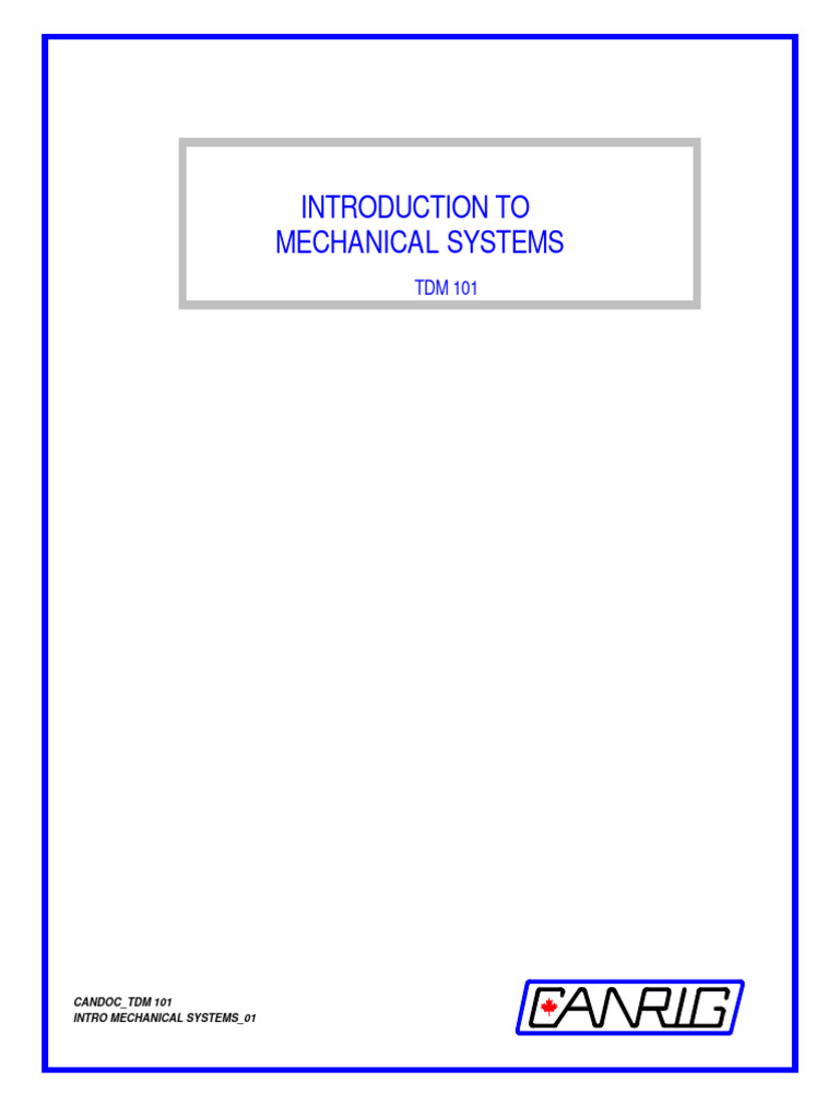 Canring-Mechsys-Tdm 101 Manual 01 | PDF | Bearing (Mechanical) | Stress (Mechanics)