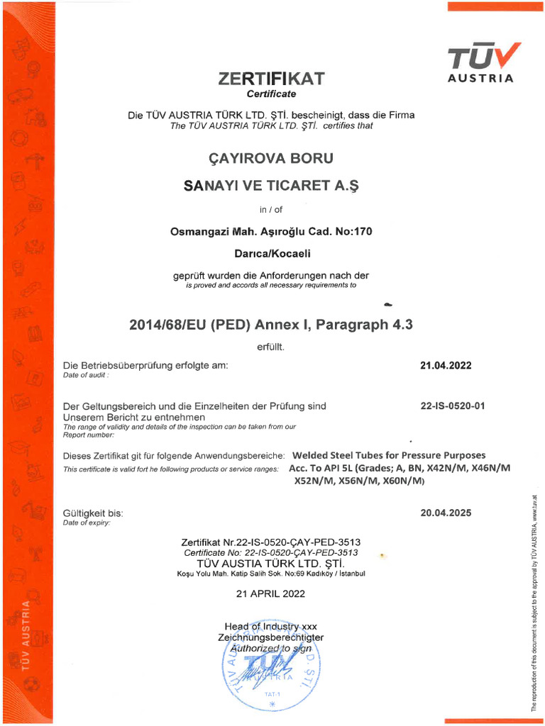 2014-68-EU-(API-5L-PED) | PDF