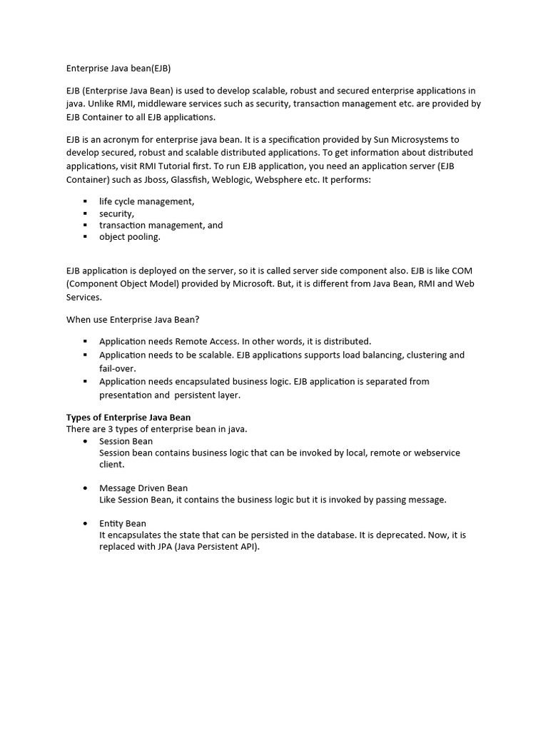 Ejb Stateless Stateful Bean | PDF | Information Technology | Computer ...