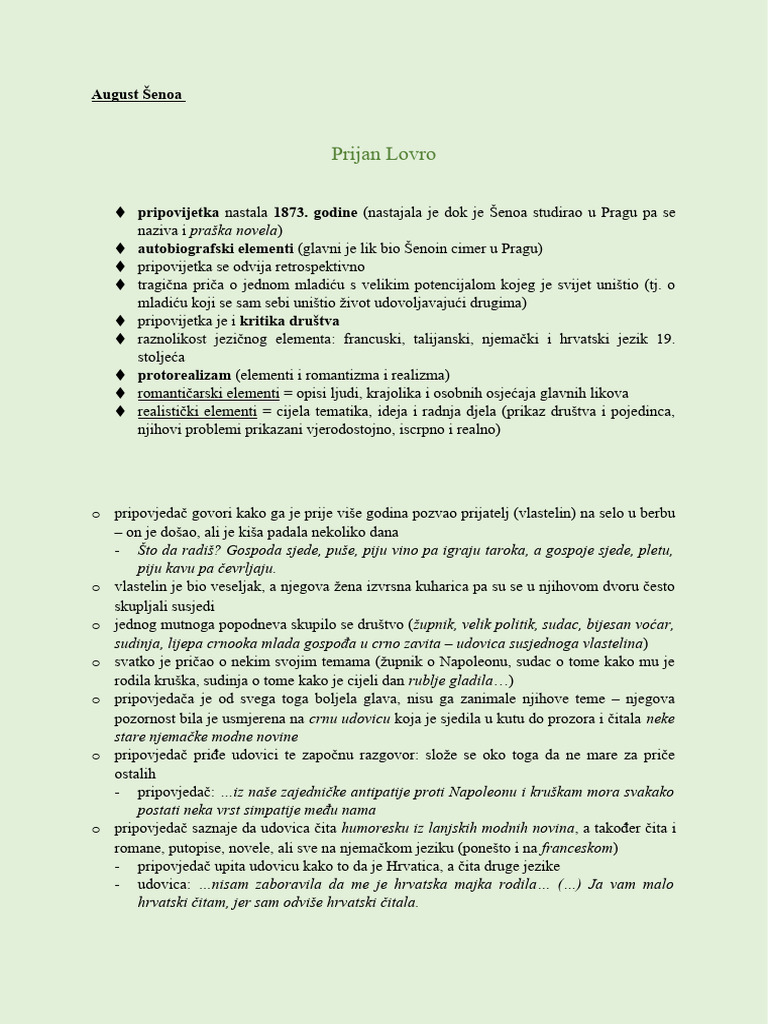 A. Šenoa, Prijan Lovro | PDF