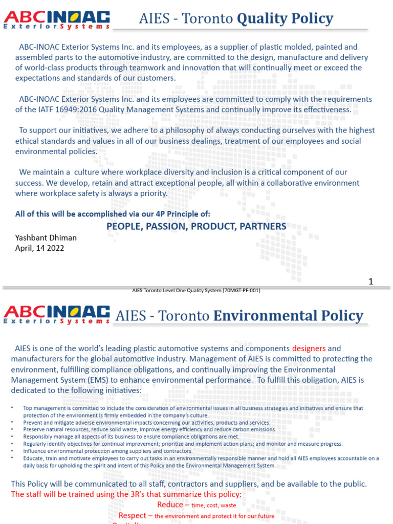 Key Policy Sign-Off | PDF | Occupational Safety And Health | Safety
