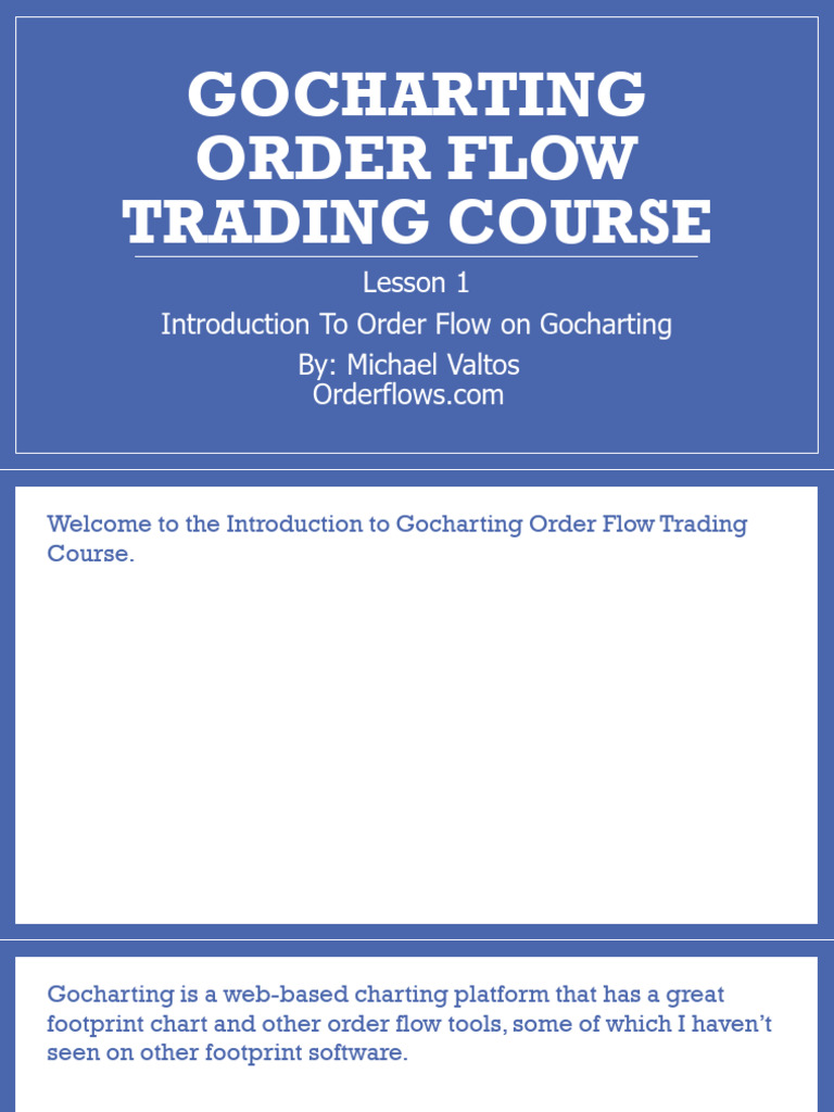 Go Charting Order Flow Lesson 1 | PDF | Economics | Microeconomics