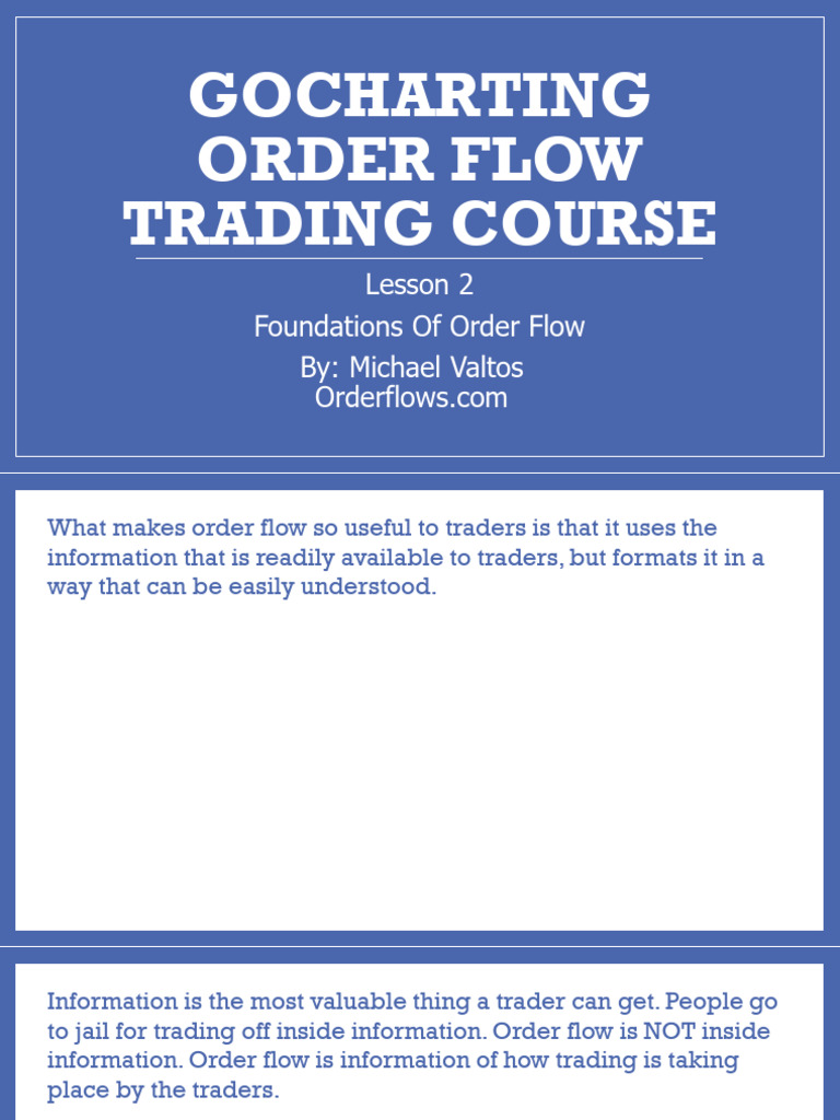 Go Charting Order Flow Lesson 2 | PDF | Prices | Percentage