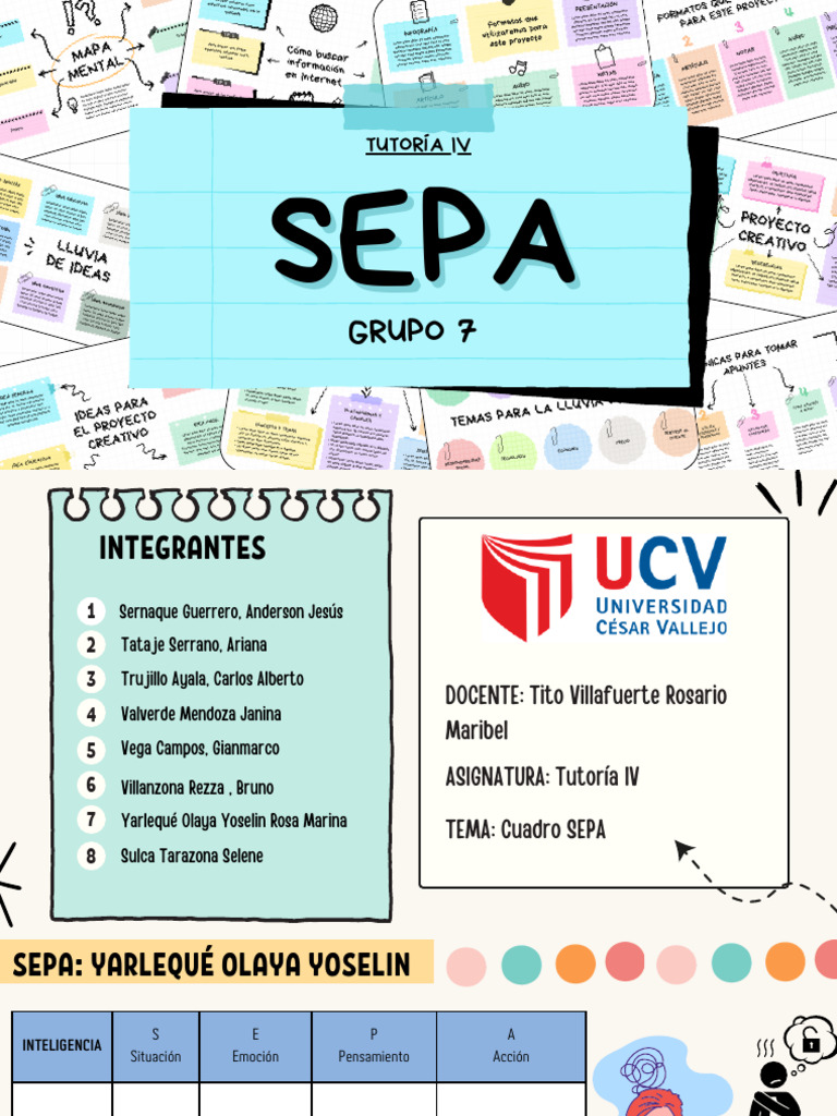 Evaluación SEPA del Grupo Sepa | PDF | Las emociones | Pensamiento