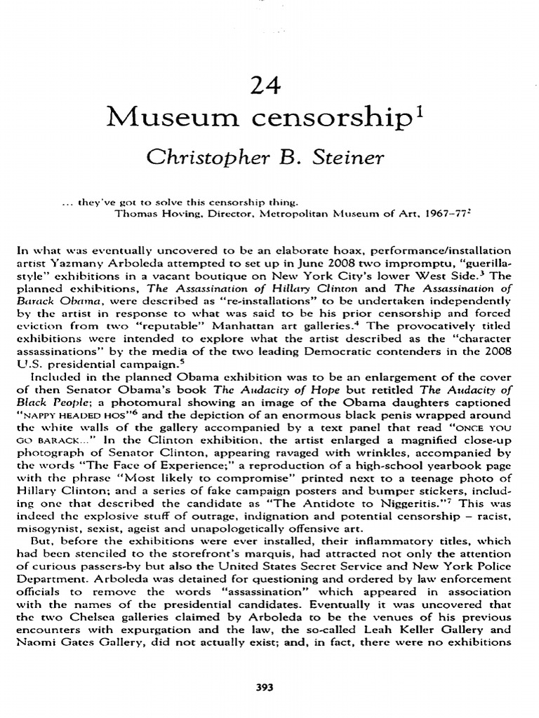 Steiner - Museum Censorship | PDF