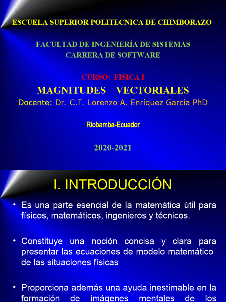 Magnitudes Vectoriales Fisica I OKOK | PDF | Vector Euclidiano ...