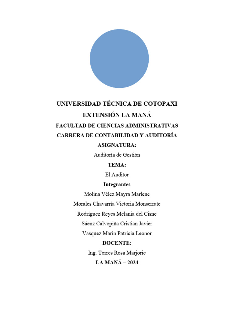 Grupo 2 El Auditor | PDF | Contralor | Auditoría