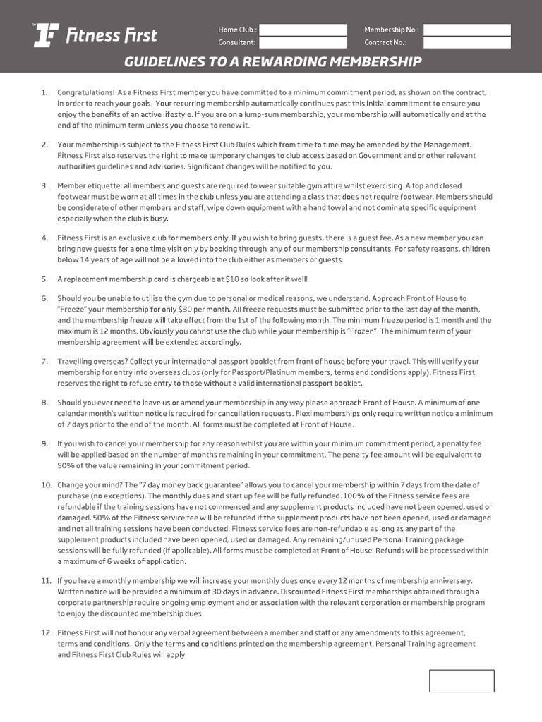 Fitness First MF Standard Digital Contract - R1 For Website Guidelines ...