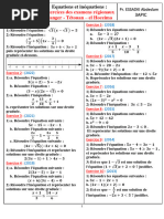 Exercices d'équations 1AC corrigés | PDF