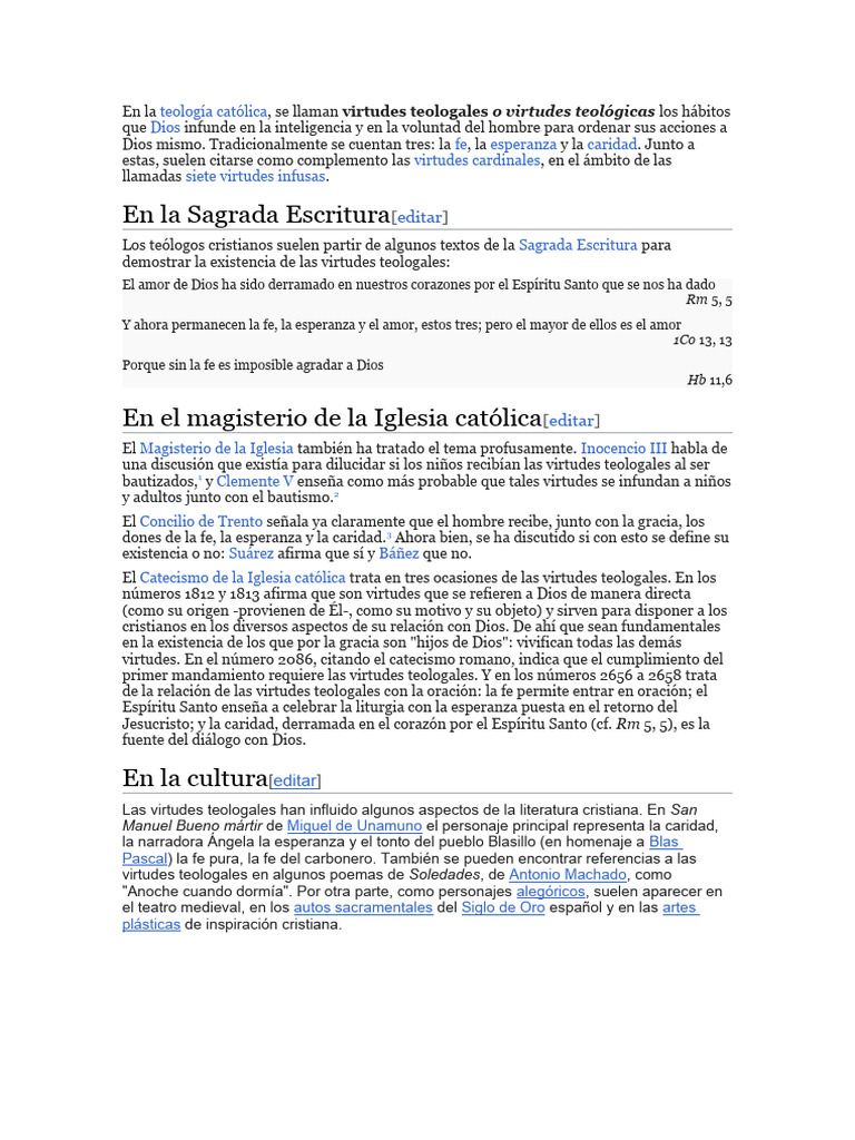 Virtudes teológicas | PDF | Creencia y doctrina cristiana | Creencia religiosa y doctrina