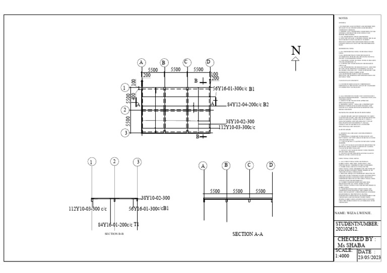 WIZA LWENJE ASSIGNMENT2, 202102612-Layout1 | PDF | Concrete | Structural Steel