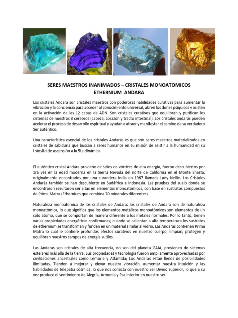 Cristales Andará | PDF | Naturaleza