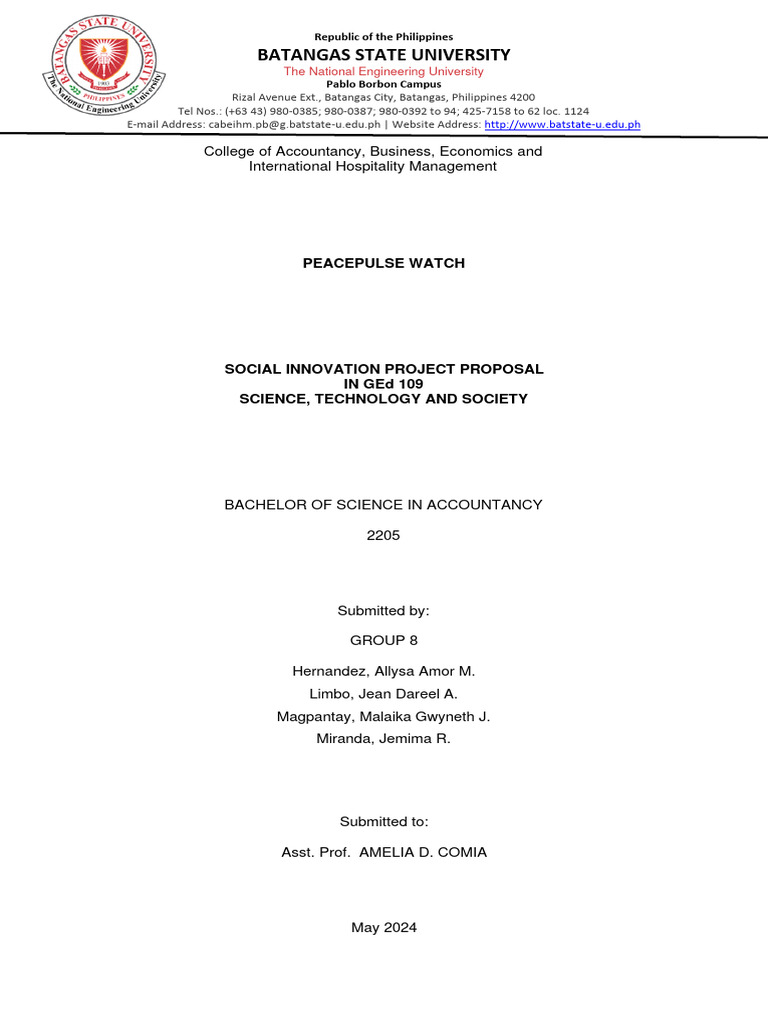 Peacepulse Watch Social Innovation Project Proposal | Download Free PDF | Usability | Stress ...