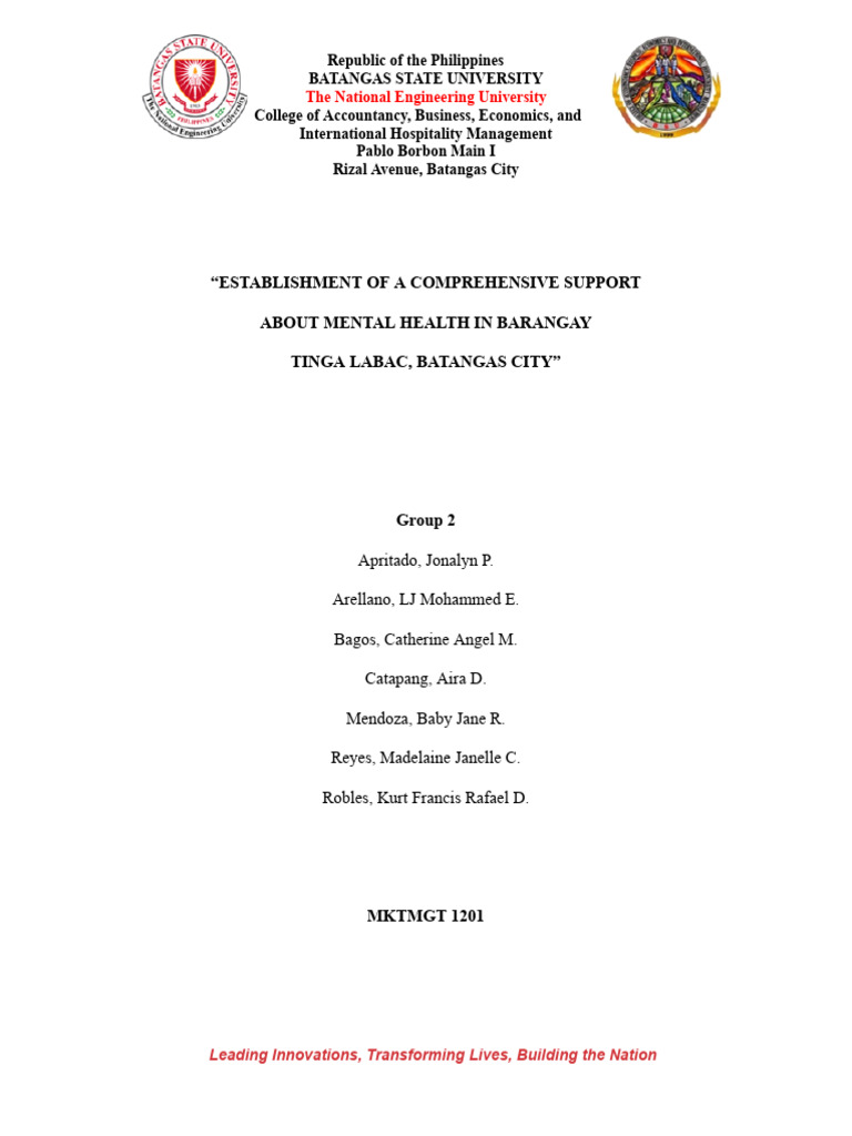 Social Innovation Project Mental Health | PDF | Mental Disorder ...