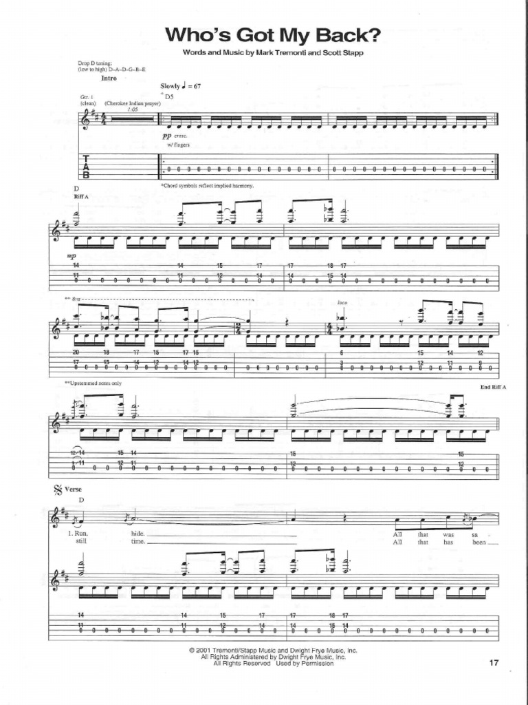 Who's Got My Back. CREED | PDF