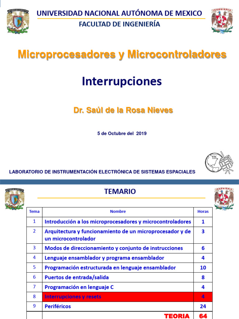 C 1 Interrupciones V2 | PDF | Microcontrolador | Unidad Central de procesamiento