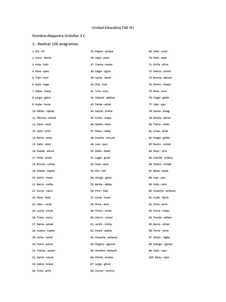 Ale Anagramas | PDF | Arte