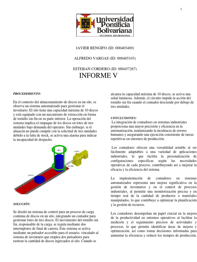 Informe V Automatas | PDF | Tornillo | Informática