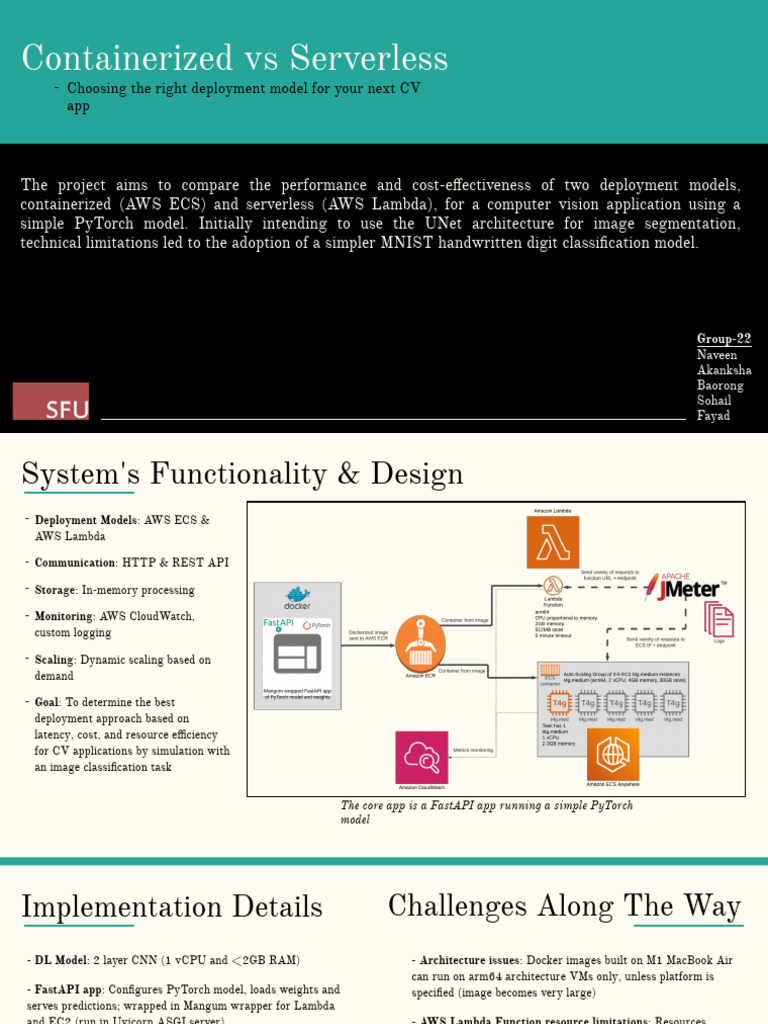 CMPT 756 Project Final Presentation - Group 22 | PDF | Computer Engineering | Computer Science