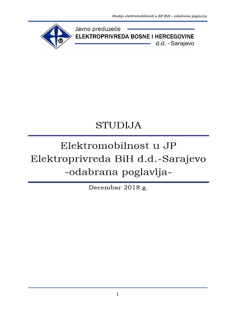 Studija Elektromobilnosti | PDF