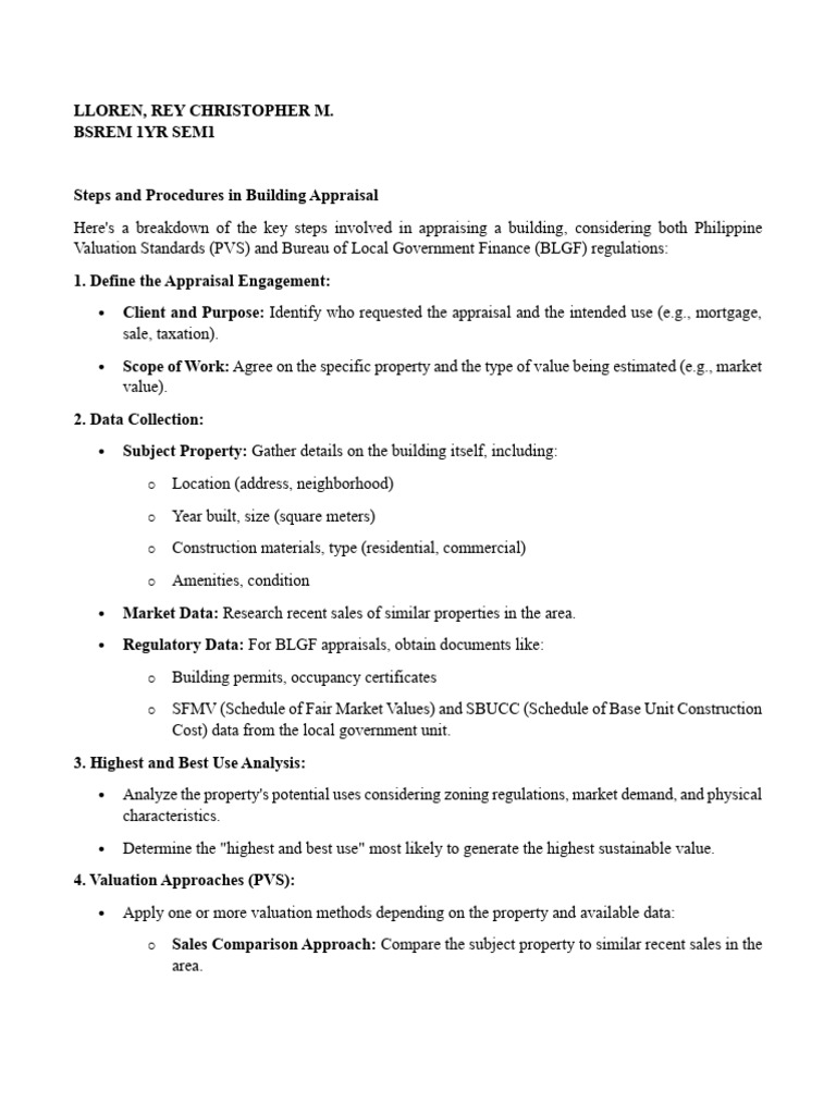 Building Appraisal | PDF | Real Estate Appraisal | Economies