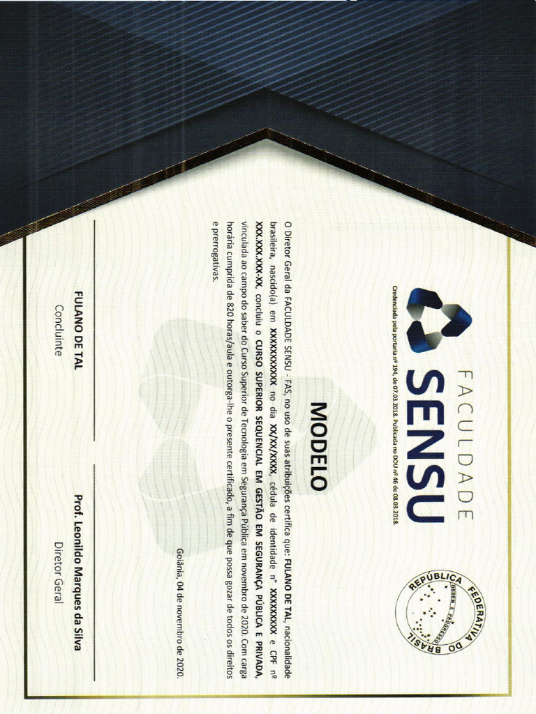 MODELO_CERTIFICADO | PDF