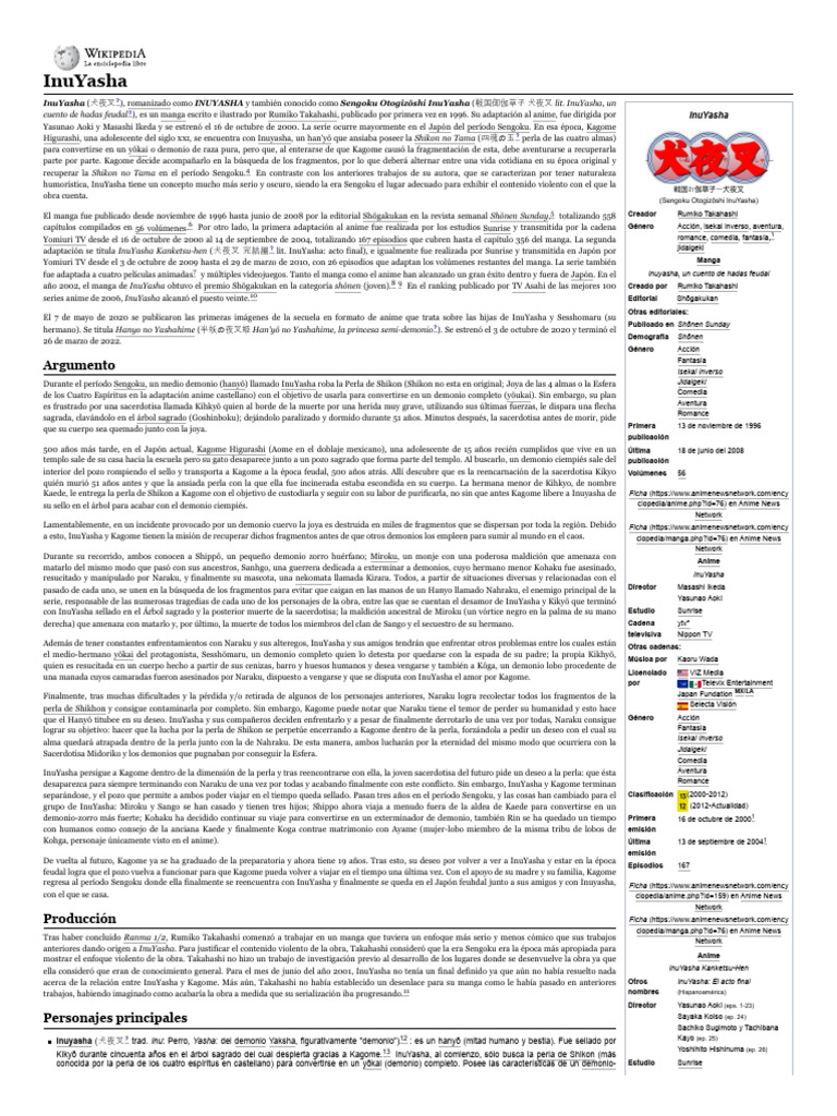 Inuyasha 1 Pdf Manga Anime Y Manga