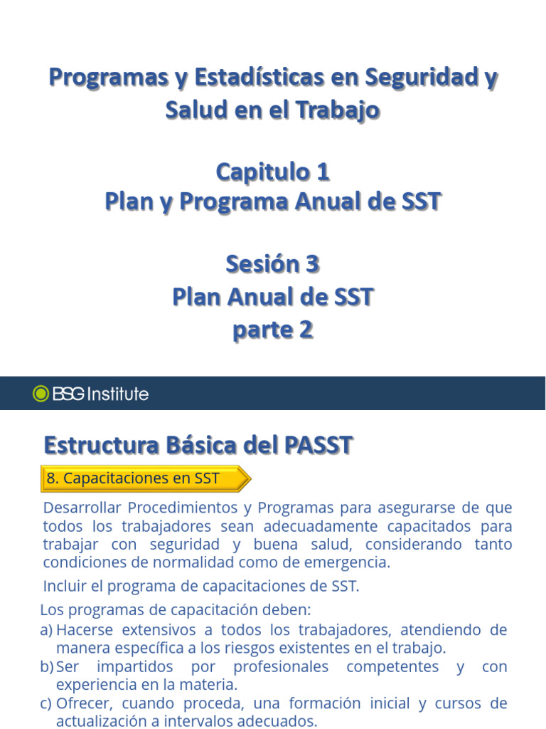 C1S3. Plan y Programa Anual SST - Plan Anual Parte 2 | PDF | Seguridad y salud ocupacional ...