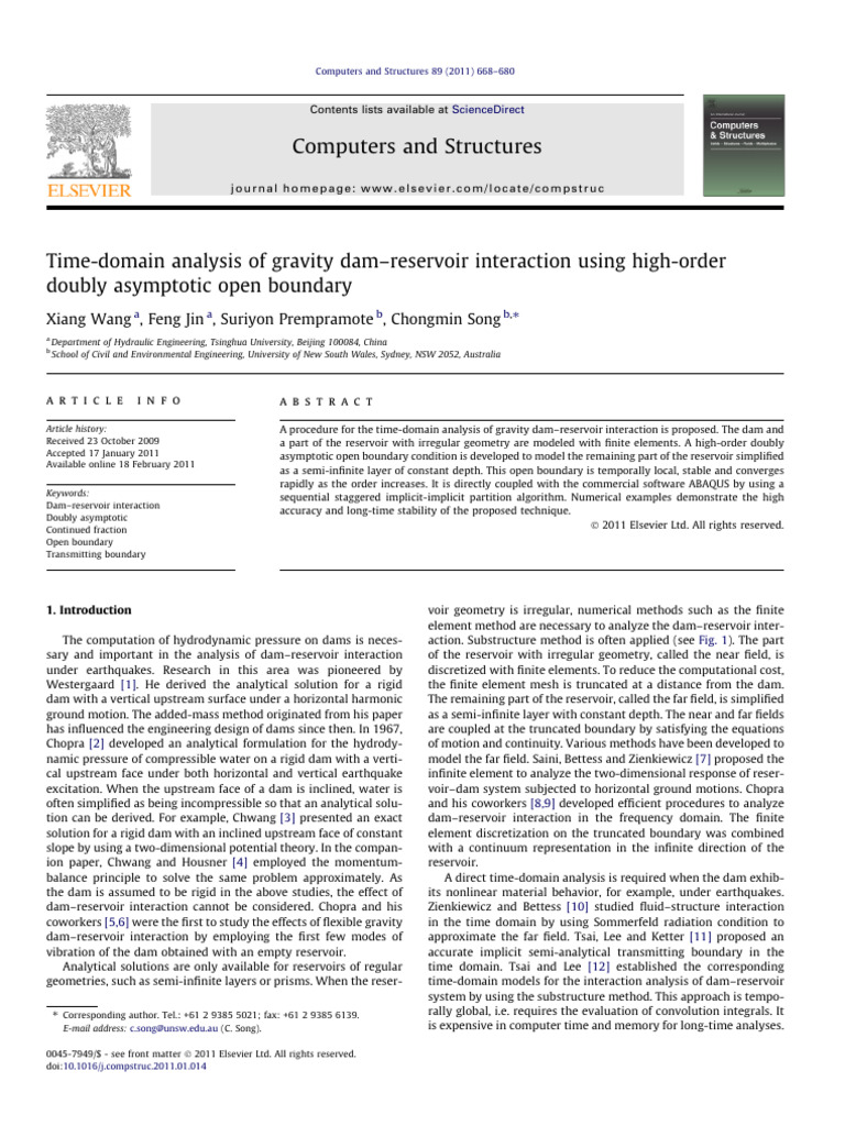 2 - Time-Domain Analysis of Gravity Dam-Reservoir Interaction Using ...