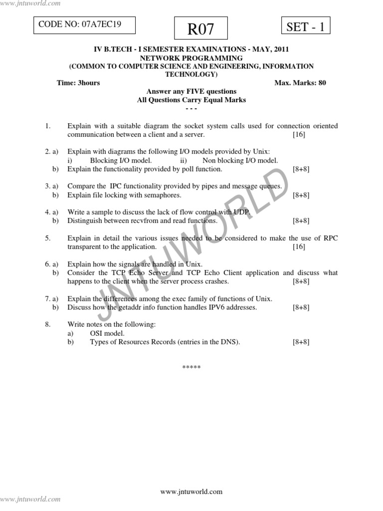 07a7ec19 Network Programming | PDF | Network Socket | Transmission ...