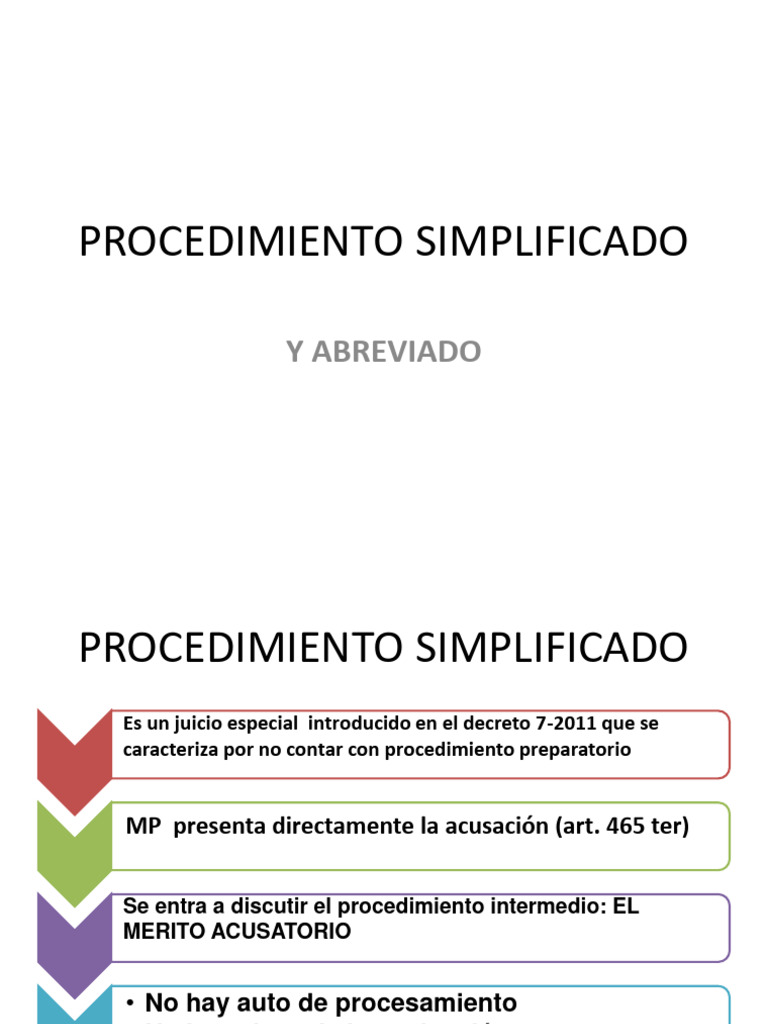 Procedimiento Simplificado | PDF | Ley procesal | Fiscal