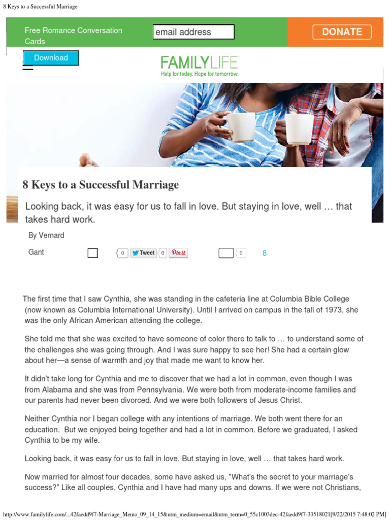 8 Keys To A Successful Marriage | PDF | Marriage | Love