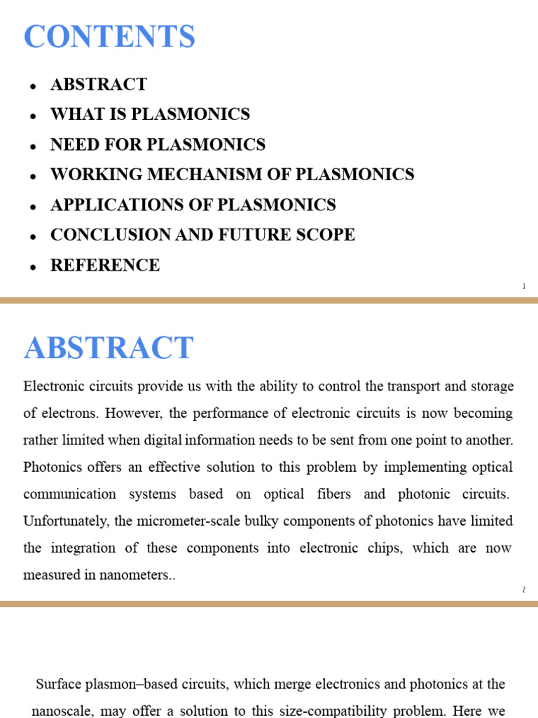 PLASMONICS | PDF | Plasmon | Light Emitting Diode