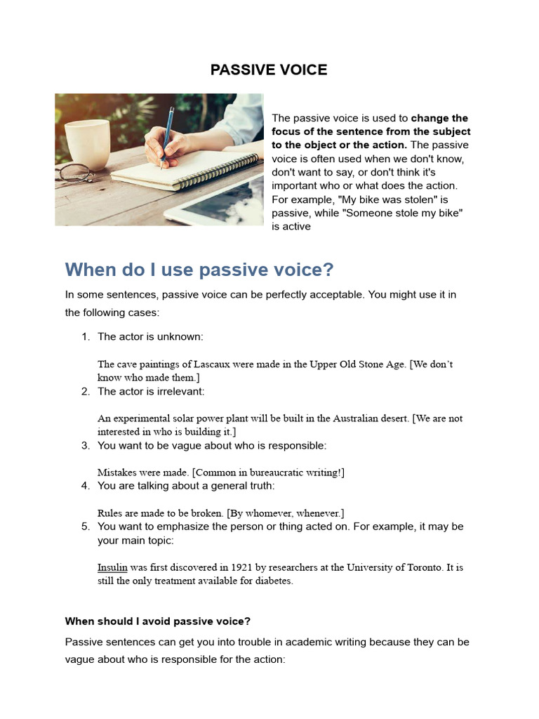 What Is Passive Voice | PDF