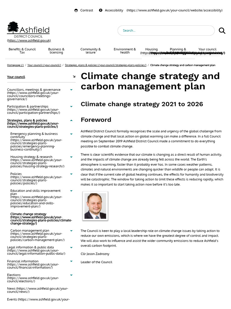 Ashfield Climate Change Strategy 2021-2026 | PDF | Climate Change Mitigation | Cost Of Living
