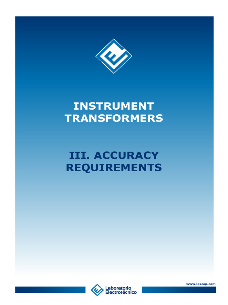 Iii. Accuracy Requirements | PDF | Accuracy And Precision | Transformer
